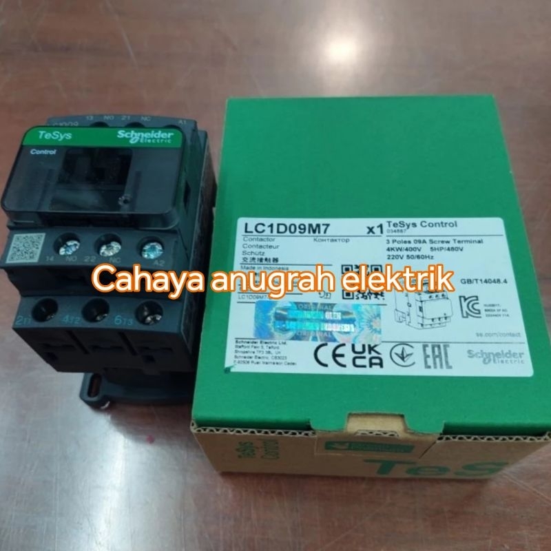 Jual KONTAKTOR/CONTACTOR SCHNEIDER LC1D09M7 kontaktor lc1d09 m7 220V ORIGINAL | Shopee Indonesia