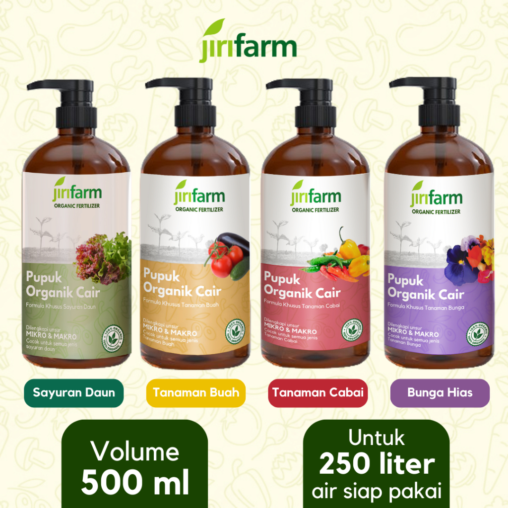Jual JIRIFARM - Pupuk Organik Cair Tanaman Daun Sayur Buah Cabai Bunga ...
