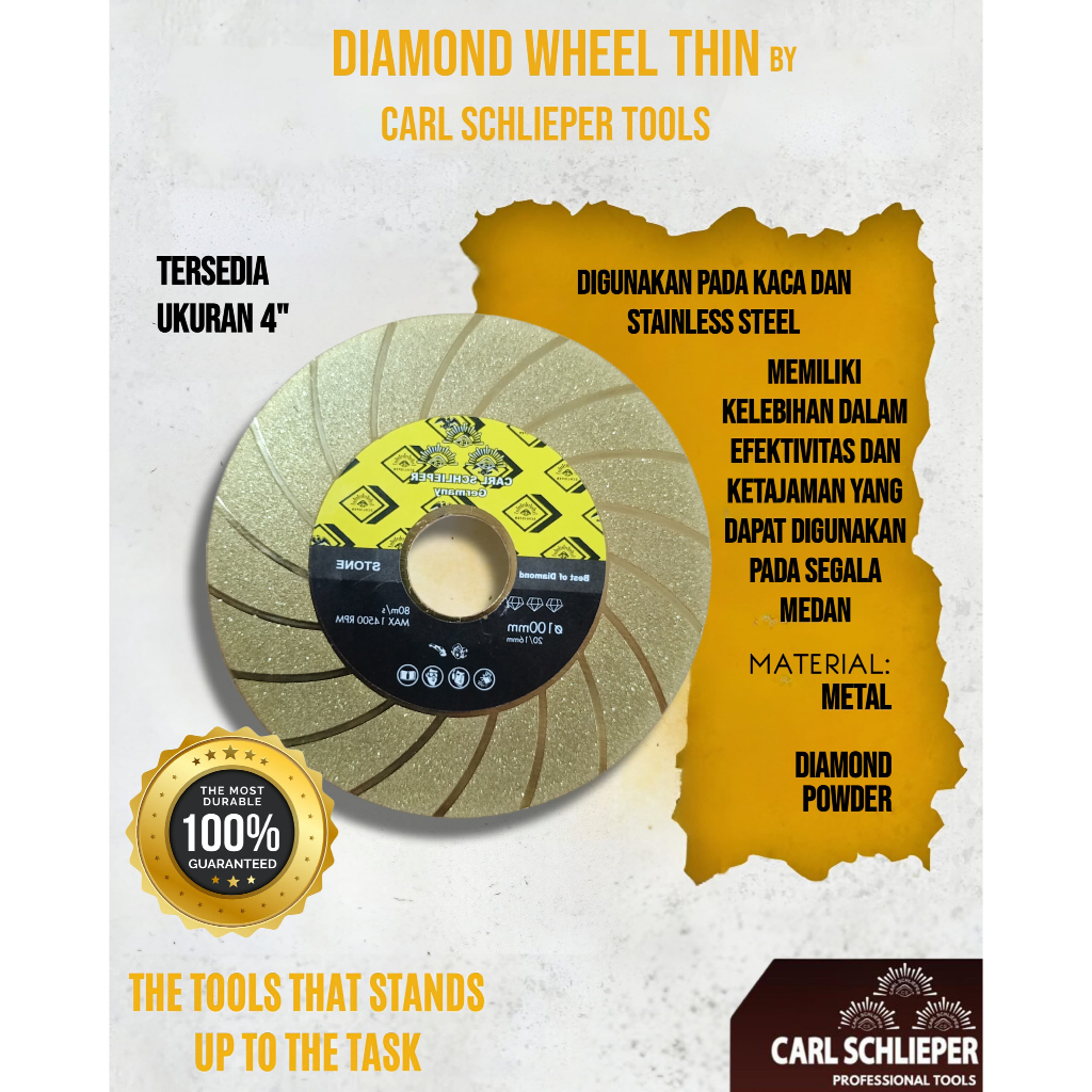 Jual DIAMOND WHEEL SUPER THIN POTONG KACA MATA CARL SCHLIEPER TOOLS LEM ...