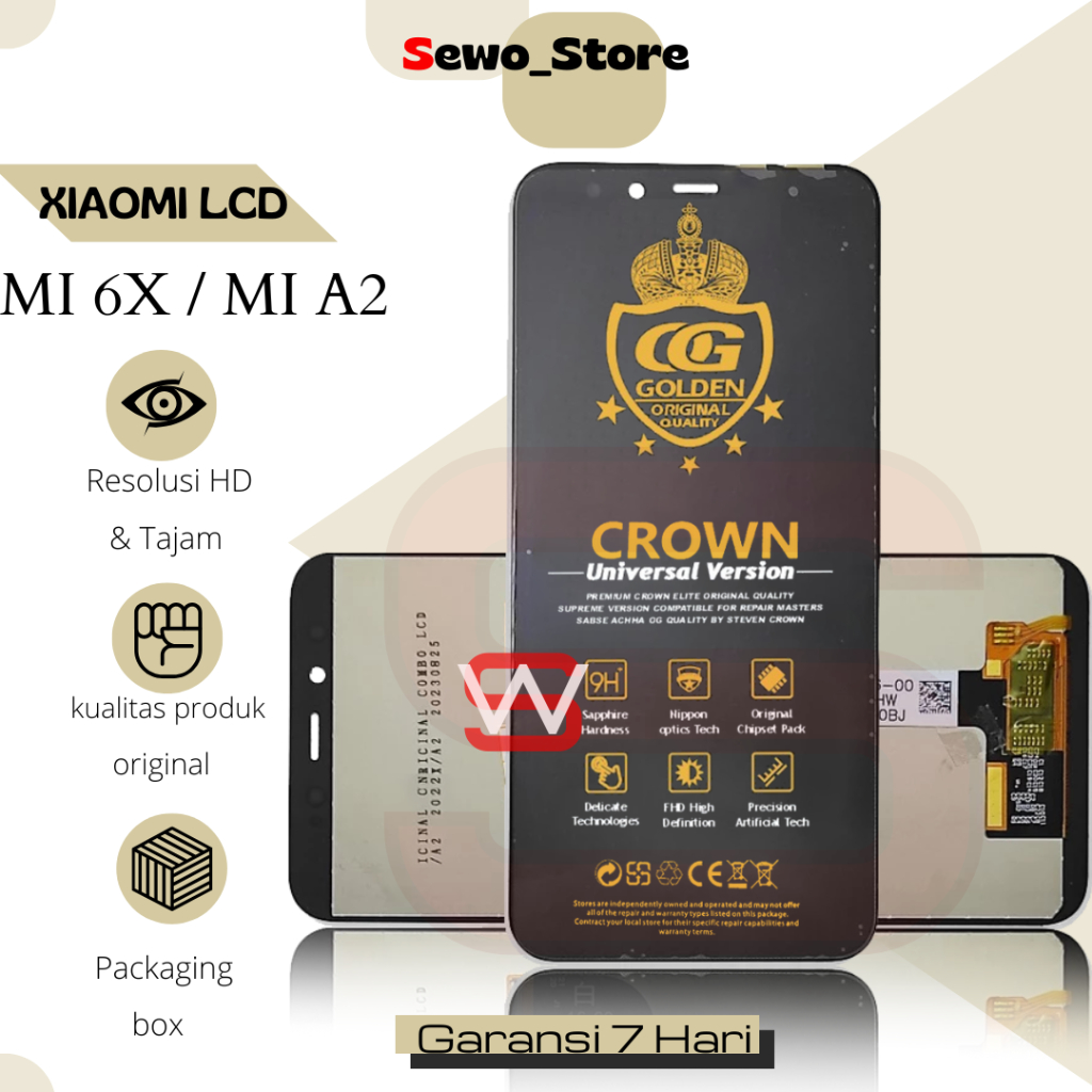 Jual LCD XIAOMI MI 6X / TOUCHSCREEN MI 6X / XIAOMI MI A2 ORIGINAL ...