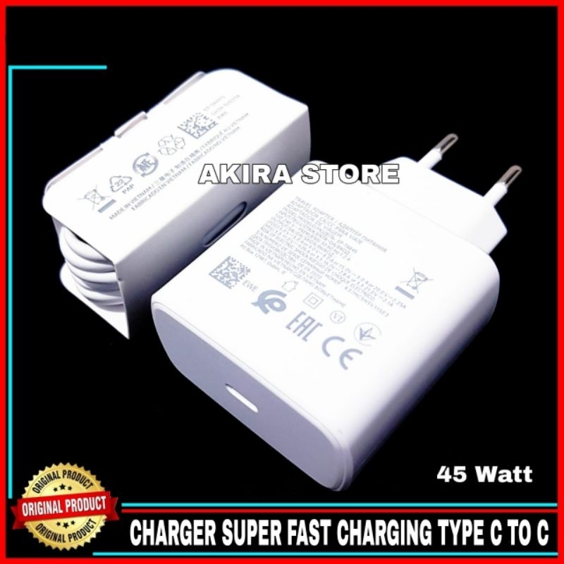 Jual CHARGER SAMSUNG GALAXY A05 A05S ORIGINAL SUPER FAST CHARGING 45 WATT TYPE C | Shopee Indonesia