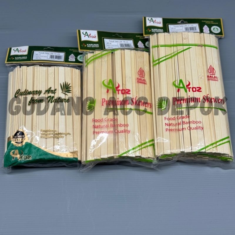 Jual ISI 100 PCS / TUSUK SATE LILIT MEREK ATOZ / DAGING / KAMBING ...