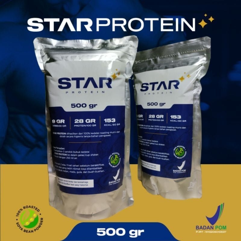 Jual STAR PROTEIN WHEY PROTEIN BUBUK KEDELAI MURNI - 500 GR | Shopee ...