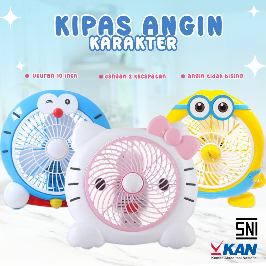 Jual Kipas Angin Karakter Meja Table Fan Listrik Lucu Hello Kitty ...