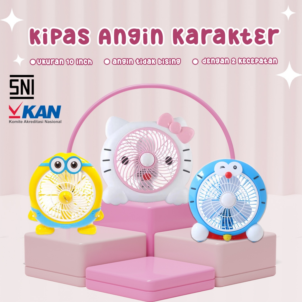 Jual Kipas Angin Karakter 10inch Kipas Meja Table Fan Lucu Minion ...