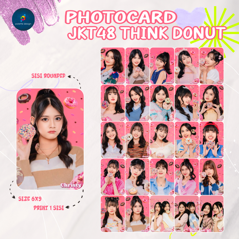 Jual (Free Sticker) Photocard JKT48 THINK DONUT Viral isi 25pcs | Shopee Indonesia