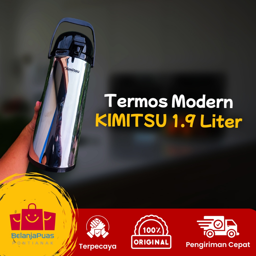 Jual Termos Stainless Pompa Air Panas KIMITSU 1.9 Liter ( KVF-190 ...