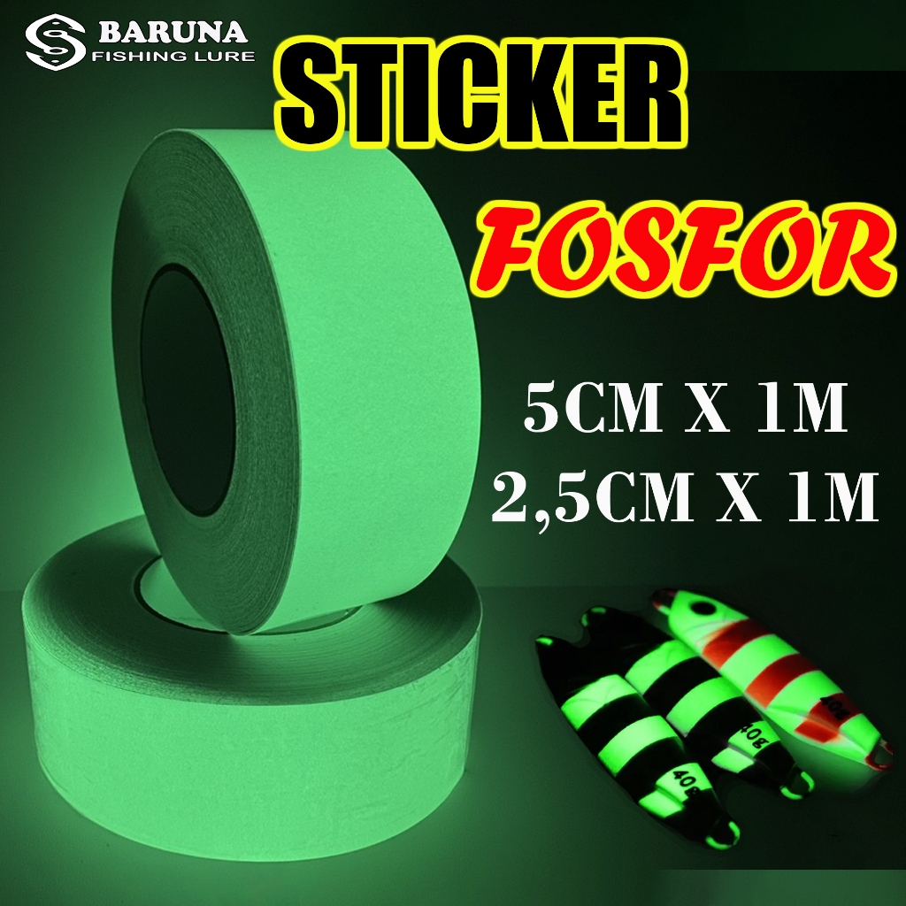 Jual STICKER FOSFOR 1 Meter 5cm dan 2.5cm Glow In The Dark GID Untuk ...