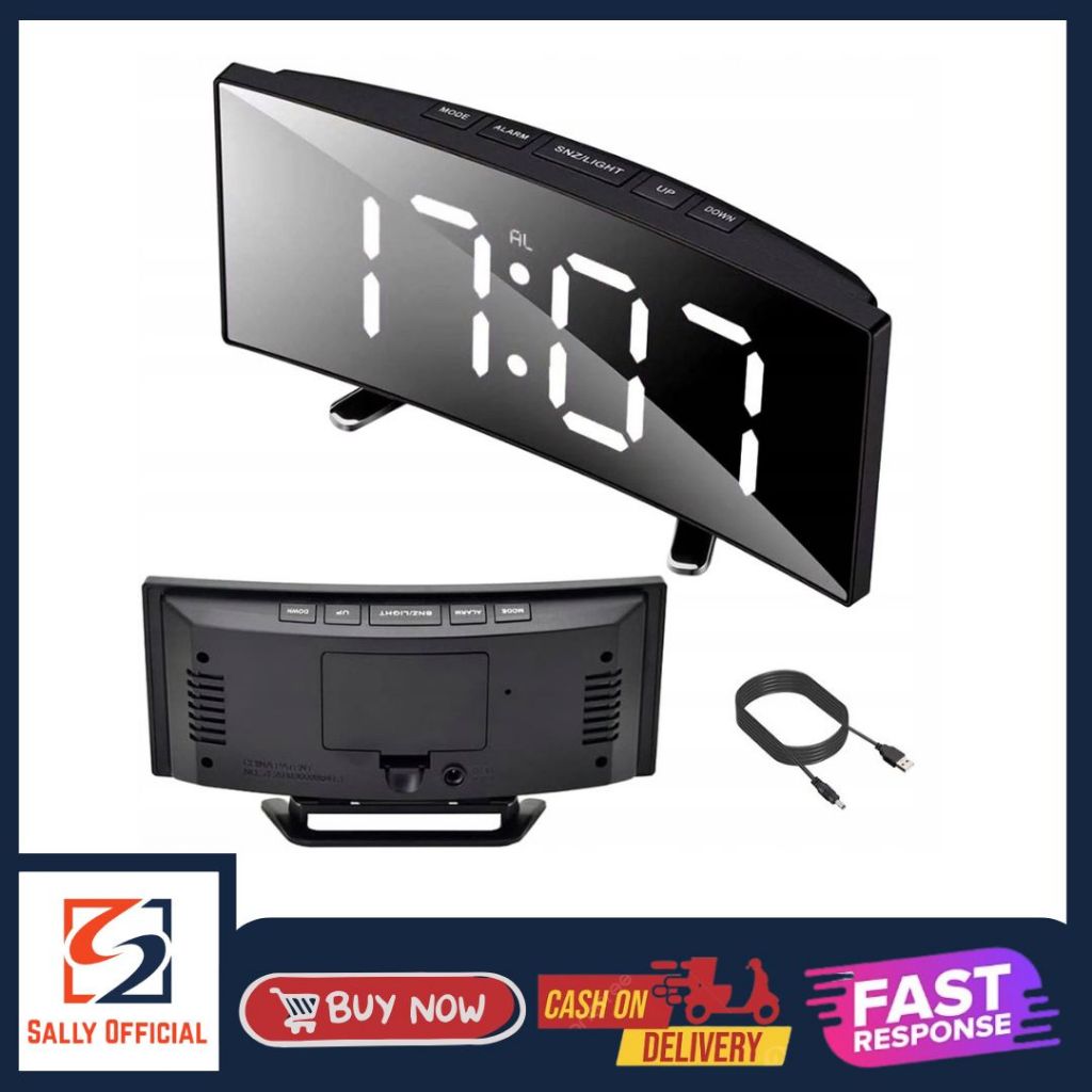 Jual Jam Meja Digital Led Weker / Digital Alarm Clock Mirror DT-6507 ...