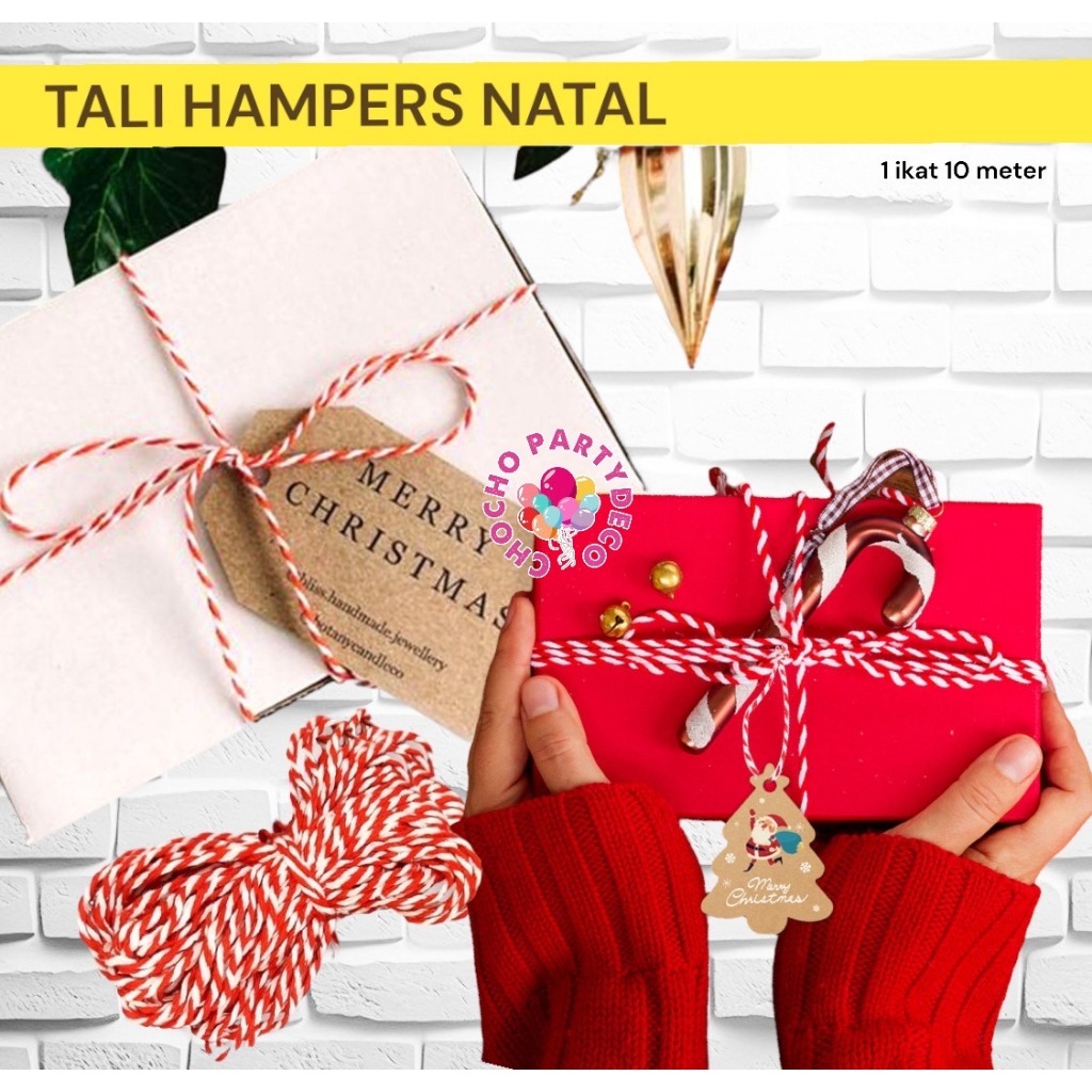 Jual TALI HAMPERS NATAL 10 METER / Tali Rami Warna Baker | Shopee Indonesia
