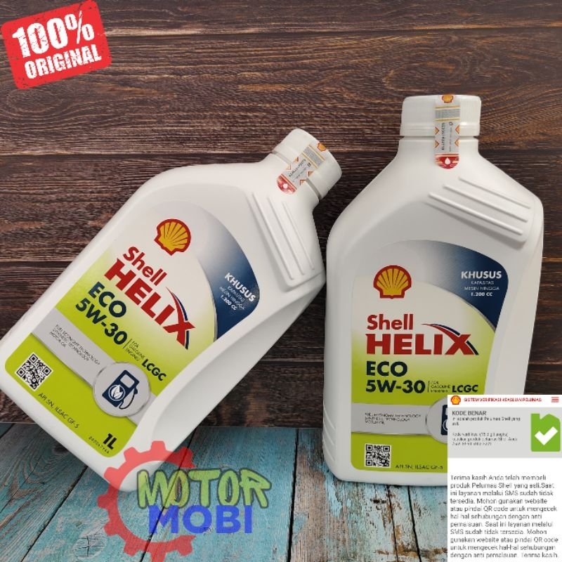 Jual SHELL HELIX 5W 30 API SN ILSAC GF5 LCGC 1LITER BARCODE | Shopee ...