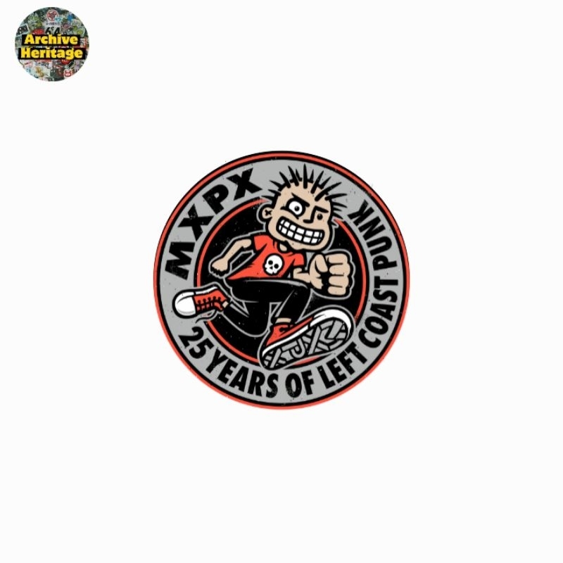 Jual sticker band MxPX 25 Years of Left Coast Punk logo punk rock ...