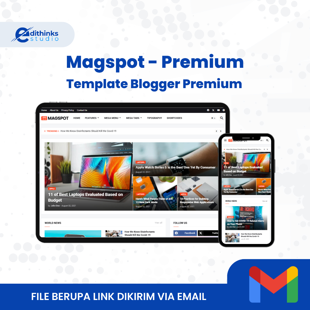 Jual Template Blogger Magspot | Template Blogger Premium | Shopee Indonesia