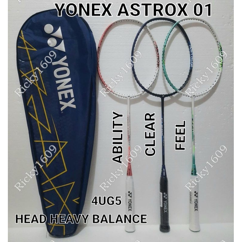 Jual RAKET BADMINTON YONEX ASTROX 01 ABILITY - CLEAR - FEEL (4UG5) Hi-Flex - ORIGINAL YONEX MADE ...