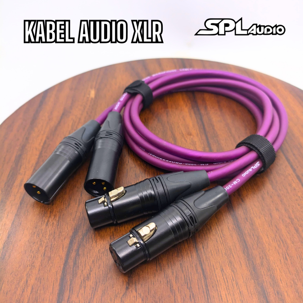Jual Kabel Audio XLR Male to Female Canon Kabel SPLAudio Warna Ungu ...