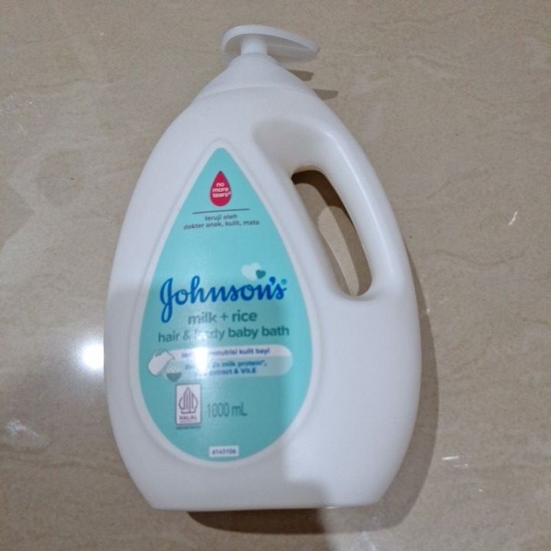 Jual Johnson Milk + Rice Hair & Body Baby Bath 1000 ml | Shopee Indonesia