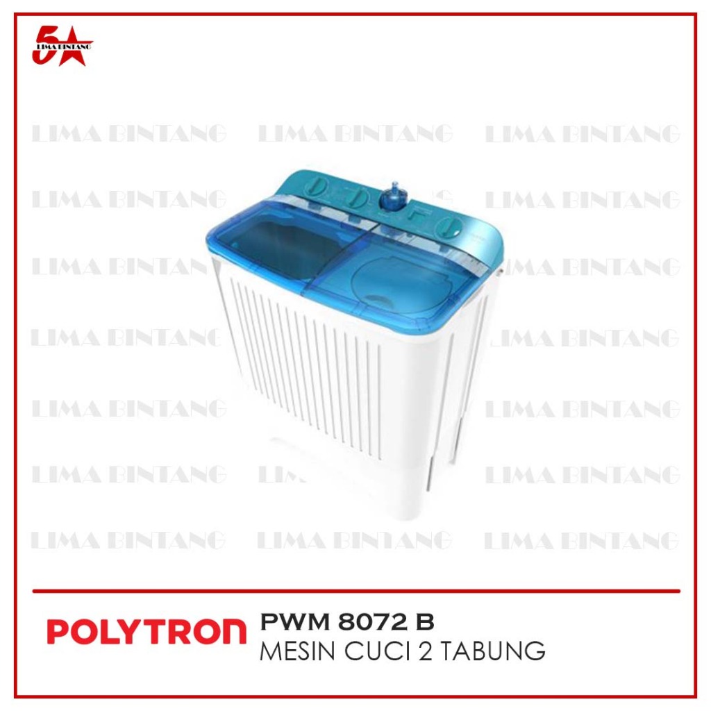 Jual MESIN CUCI 2 TABUNG 8 KG POLYTRON PWM 8072 | Shopee Indonesia