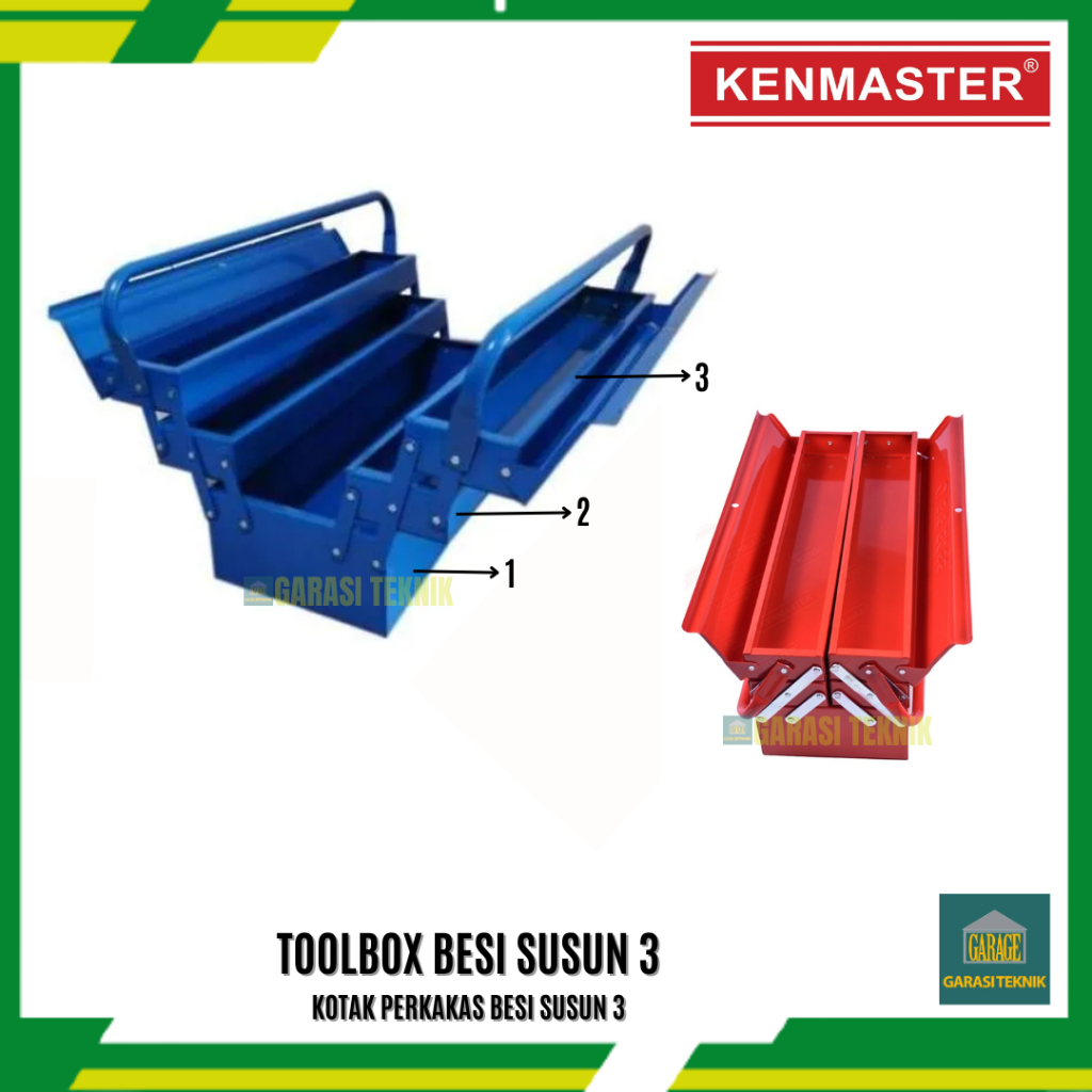 Jual Kenmaster Tool Box Besi 3 Susun - Big Toolbox | Shopee Indonesia