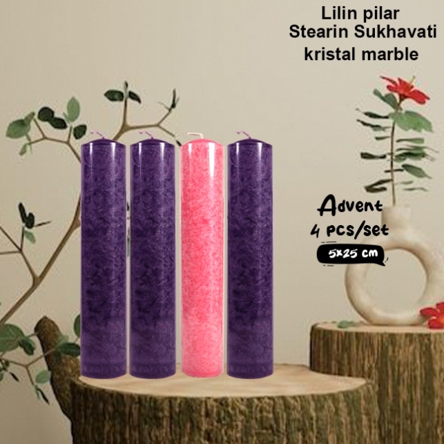 Jual Lilin Advent/lilin advent pilar stearin sukhavati advent kristal 4 ...