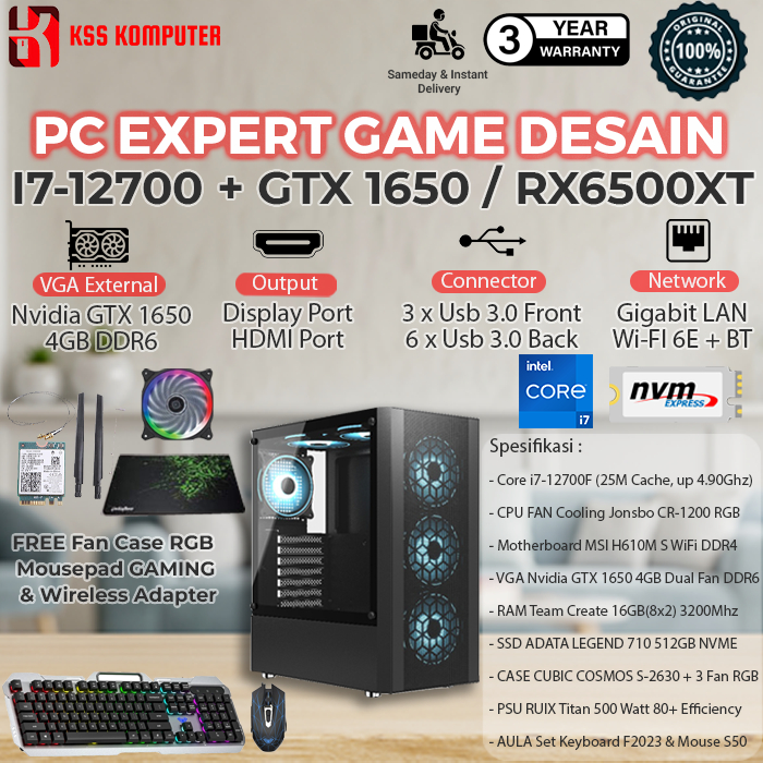 Jual [NEW]Komputer/PC Rakitan Core i7 RAM 16GB with VGA GTX 4GB Siap GAMING | Shopee Indonesia