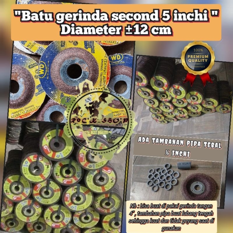 Jual Batu gerinda poles 5 inchi bekas ukuran diameter ± 12 cm tebal ...