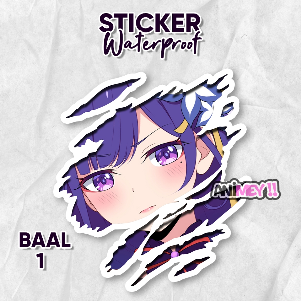 Jual Stiker Scratch Baal Genshin Impact / Sticker Anime Waterproof ...