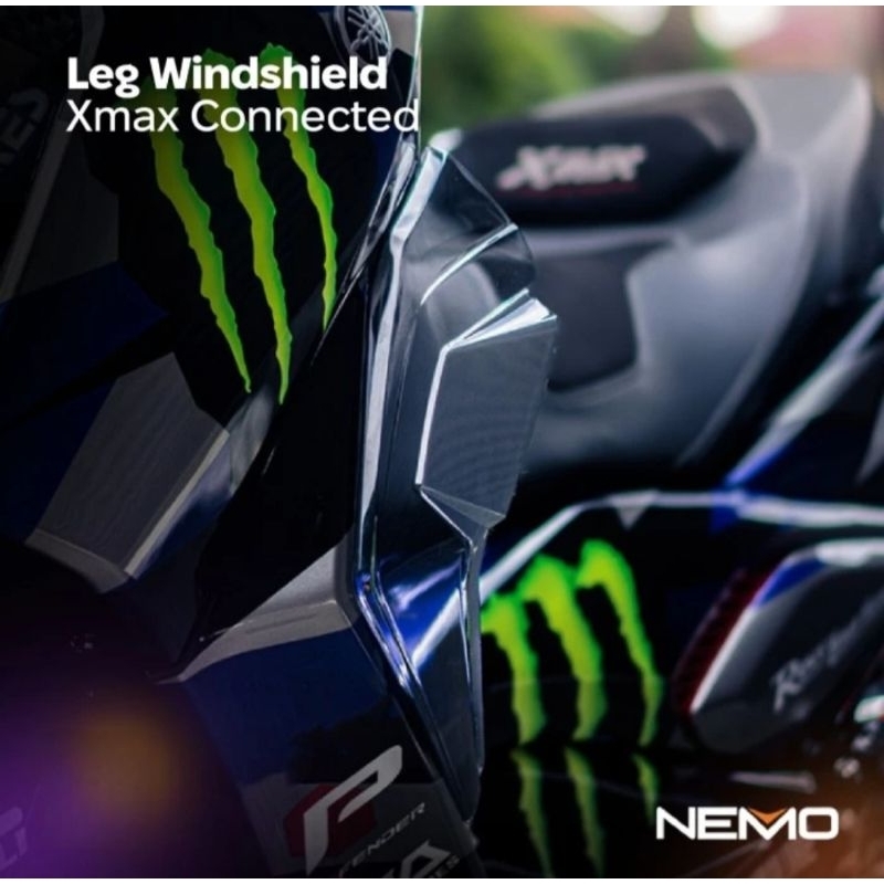 Jual Windshield Kaki Xmax Connected NEMO Smoke | Shopee Indonesia