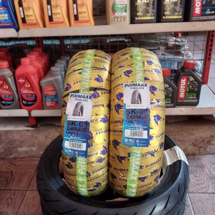 Jual BAN MOTOR VESPA RING 12 PRIMAX SK03 110/70 & 120/70 TUBELES MOTOR SPRINT & PRIMAVERA MODEL ...