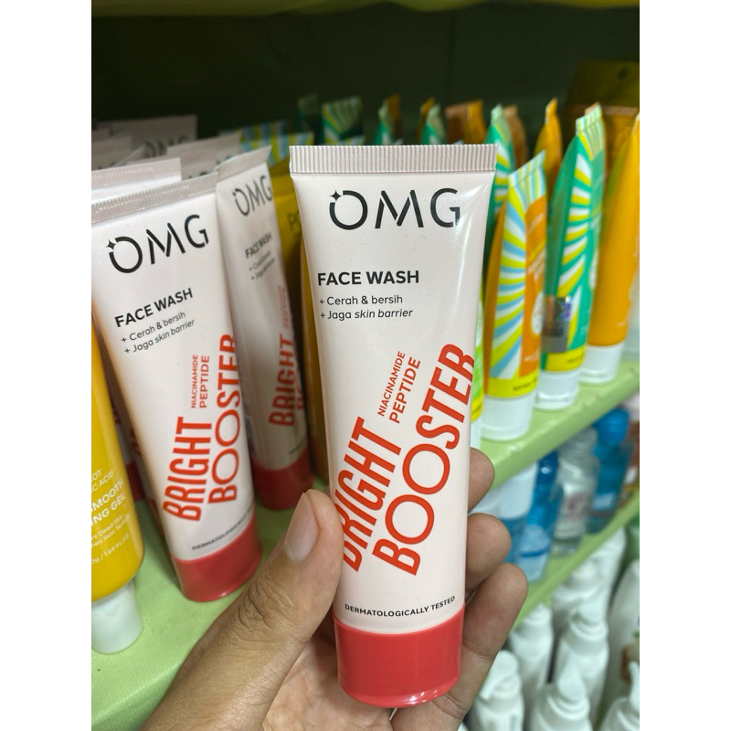 Jual OMG FACE WASH BRIGHT BOOSTER 50ml ( KEMASAN BARU ) | Shopee Indonesia