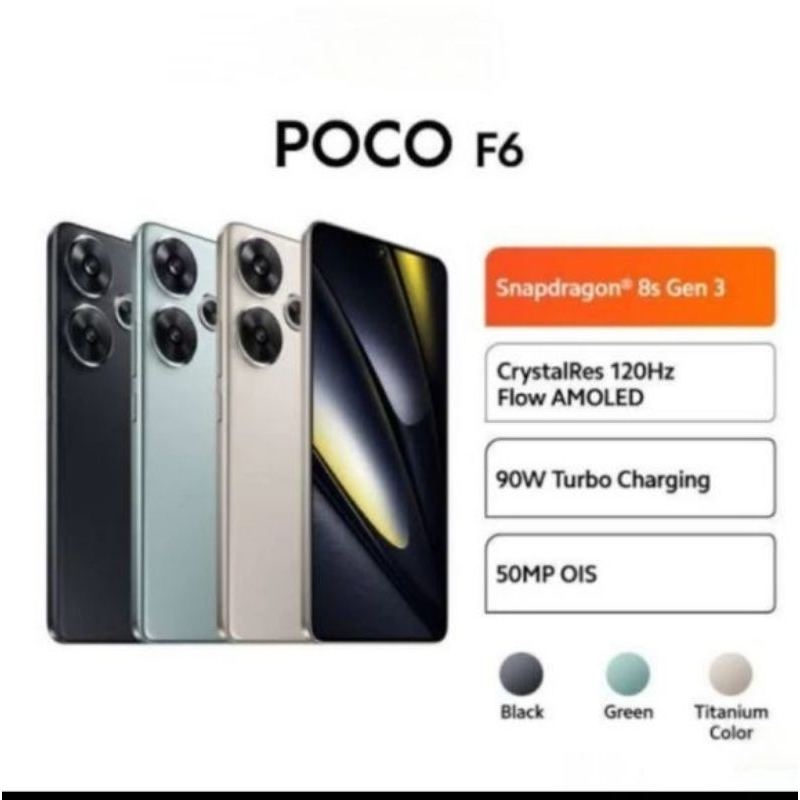 Jual POCO F6 Ram 12/512 Snapdragon® 8s Gen 3 Garansi Resmi Indonesia | Shopee Indonesia