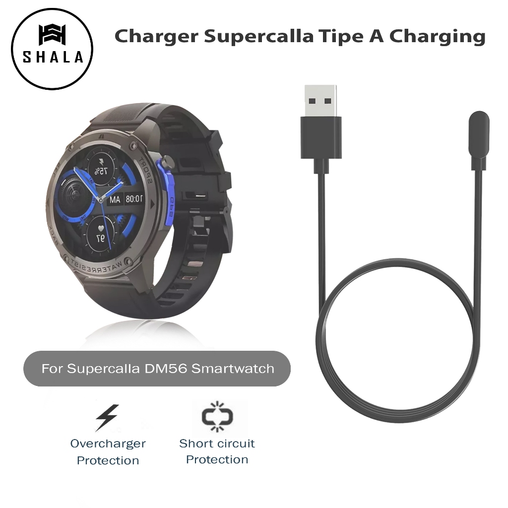 Jual Kabel Charger Supercalla DM56 Smartwatch Tipe A Charging | Shopee ...