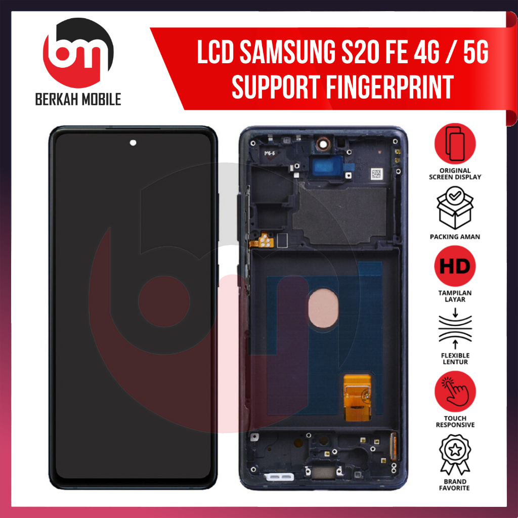 Jual LCD SAMSUNG S20 FE 4G / 5G / SAMSUNG S20FE SUPPORT FINGERPRINT ...