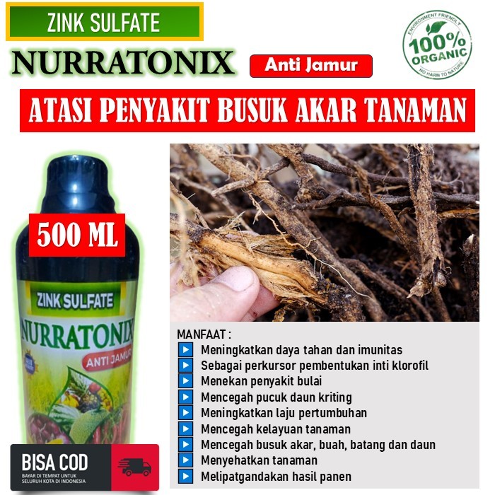 Jual obat semprot atasi busuk akar terbaik, ZINK SULFATE NURRATONIX ...