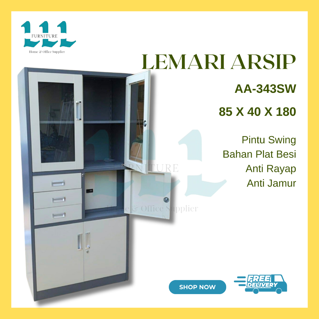 Jual Lemari arsip AA-343SW | Lemari Arsip Besi Kombinasi - Lemari File ...