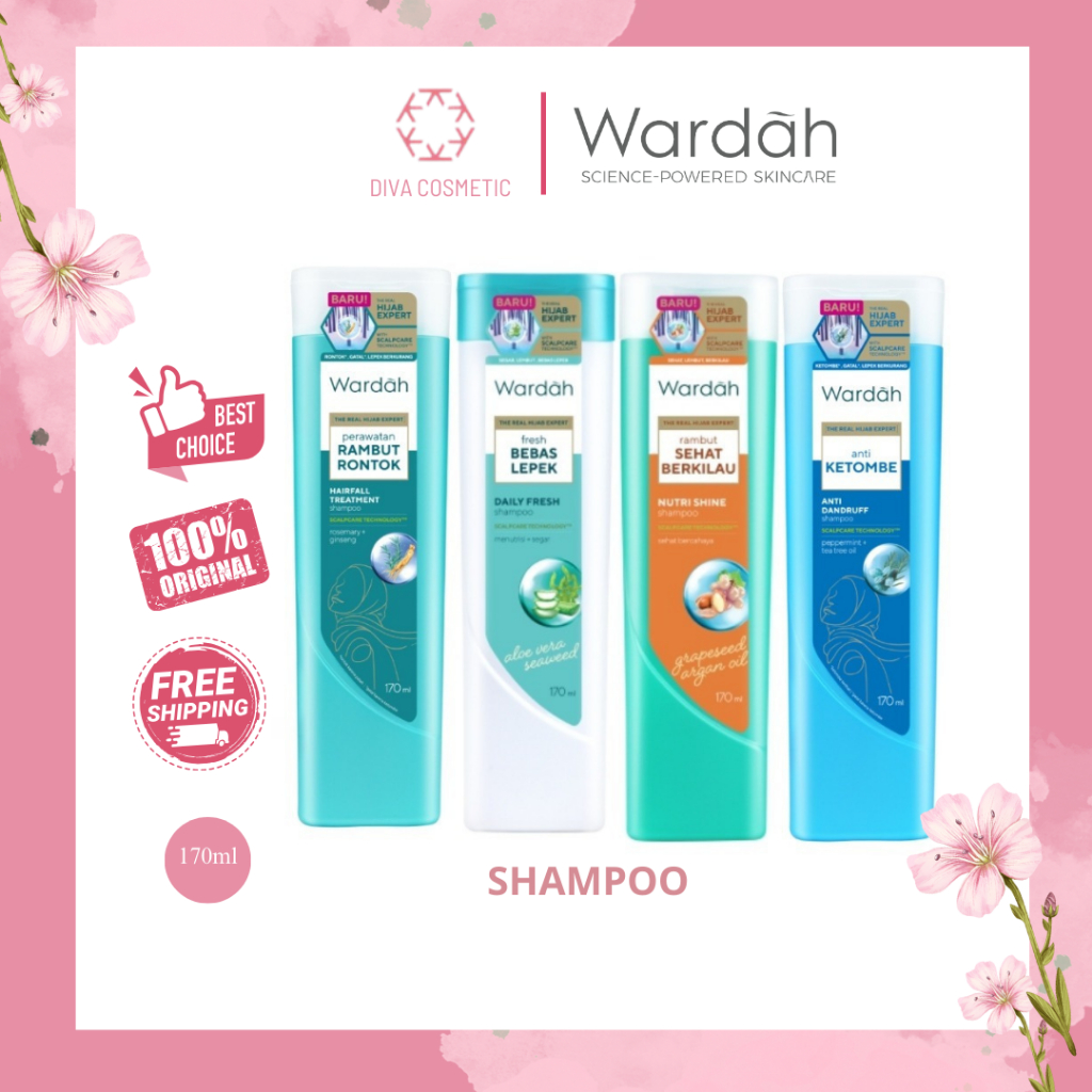 Jual DIVA - Wardah Shampoo 170 ml | Anti Dandruff | Daily Fresh | Nutri ...