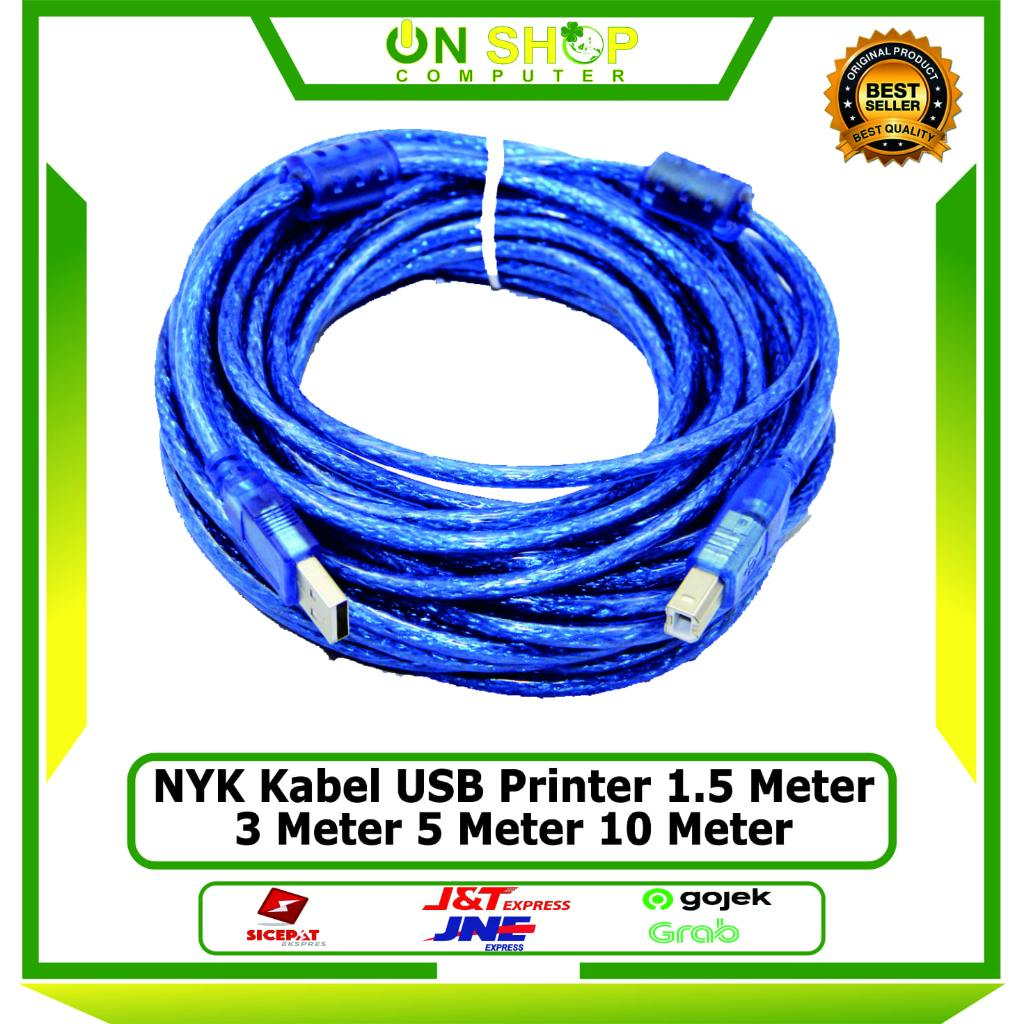 Jual NYK Kabel USB Printer 5 Meter / 1.5 Meter 3 Meter 5 Meter 10 Meter ...