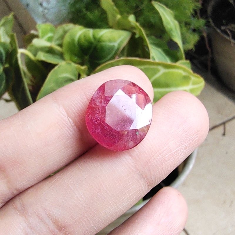 Jual Permata Natural Merah Ruby High Quality KATING Oval - Batu Rubi ...