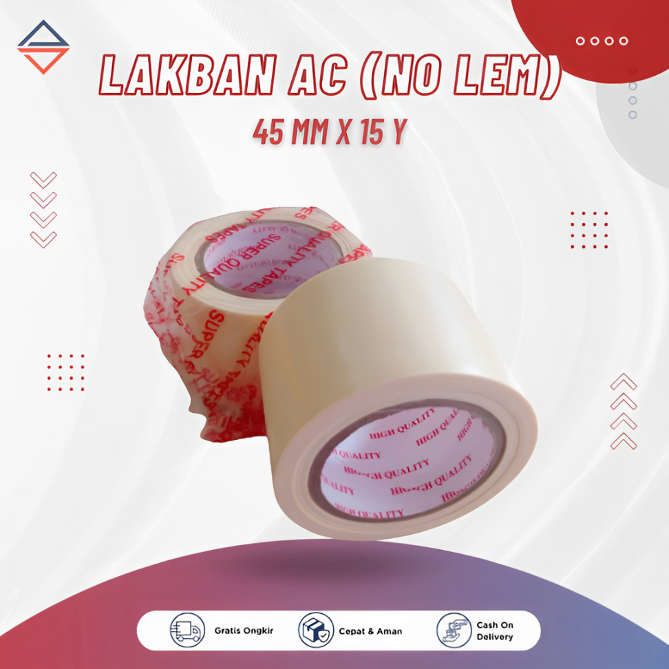 Jual Lakban AC Isolasi Pipa Duck Tape Non Lem Adhesive 45 mm x 15 Yard ...