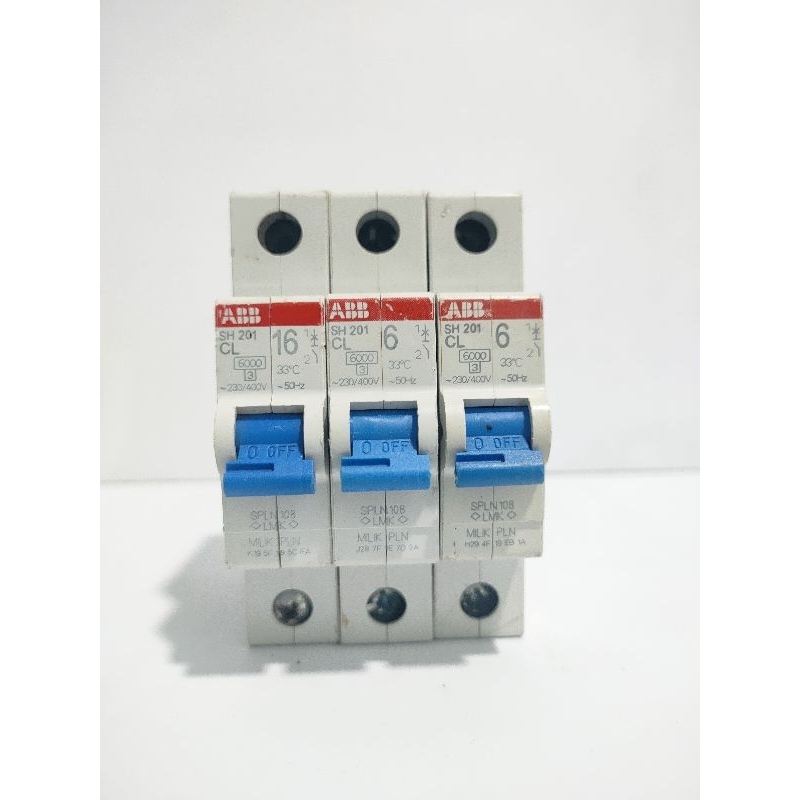 Jual Mcb PLN modif ABB biru sh201 2a 4a 6a 10a 16a 20a 25a 35a 50a 63akuat antik jeglek bisa ...