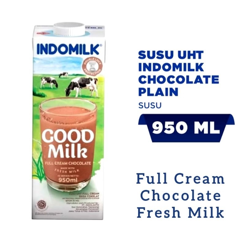 Jual Indomilk Susu UHT Full Cream Chocolate 950ml | Shopee Indonesia