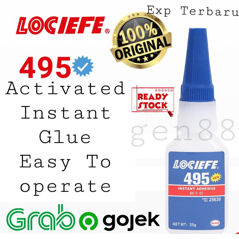Jual RK LEM SERBAGUNA/SUPERGLUE LOCTIFE 495 20 GR LEM TERKUAT/ INSTANT ...