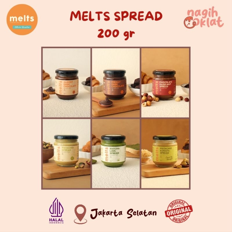 Jual MELTS Spread 200gr Almost - Finally Dark Choco - Hazelnut - Matcha ...