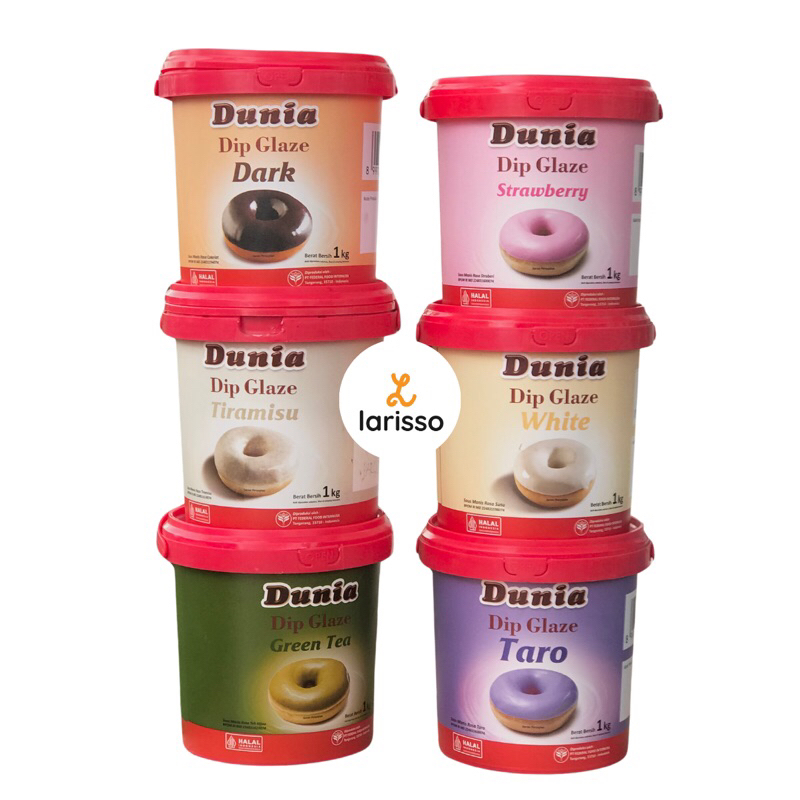 Jual DUNIA DIP GLAZE 1KG - GLAZE DONUT - STRAWBERRY/TARO/GREENTEA ...