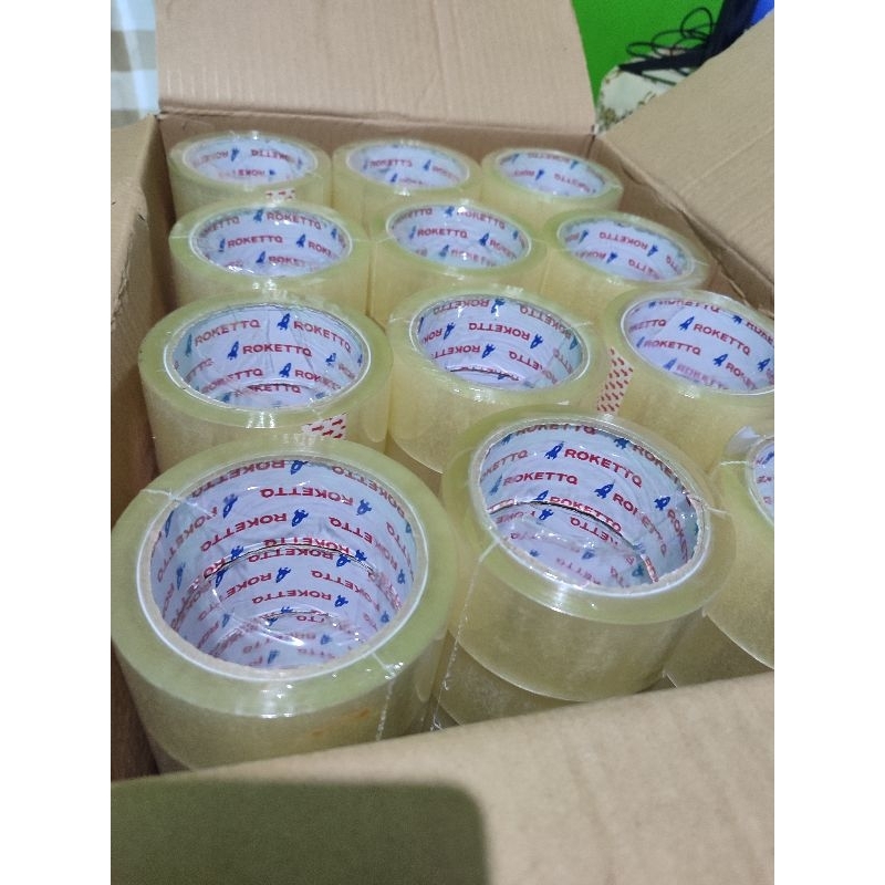 Jual Lakban Bening 90 Yard Isolasi Selotip Clear Tape 45 mm | Shopee Indonesia