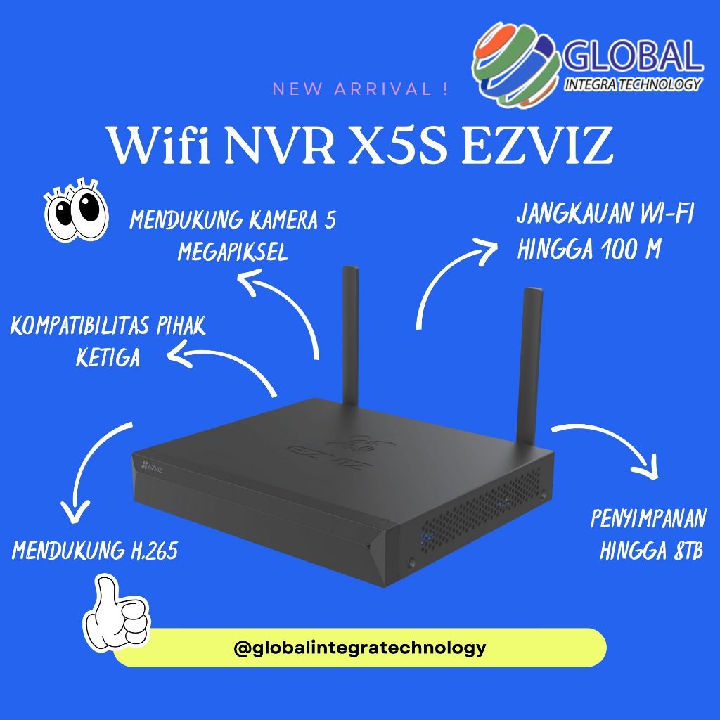Jual X5S Wifi NVR Ezviz 4 Channel / 8 Channel | Shopee Indonesia