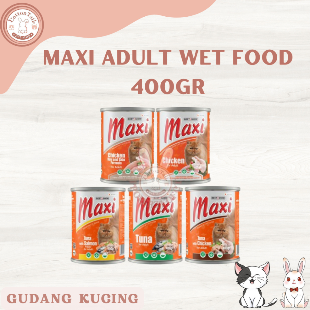 Jual Maxi Cat Wet Food Makanan Kucing Basah Wet Food Kaleng Maxi Cat ...