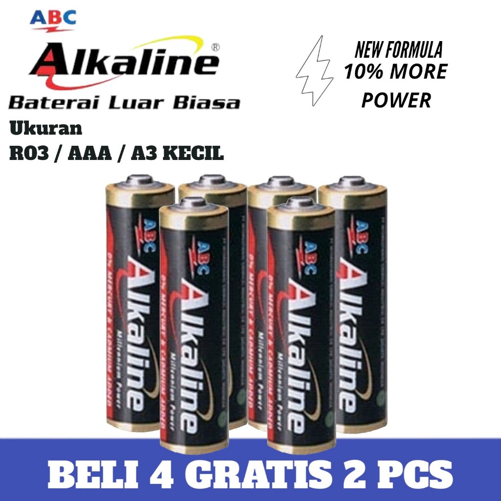 Jual ABC Alkaline Baterai A3 / R03 / AAA & A2 / R06 / AA Harga Paket ...