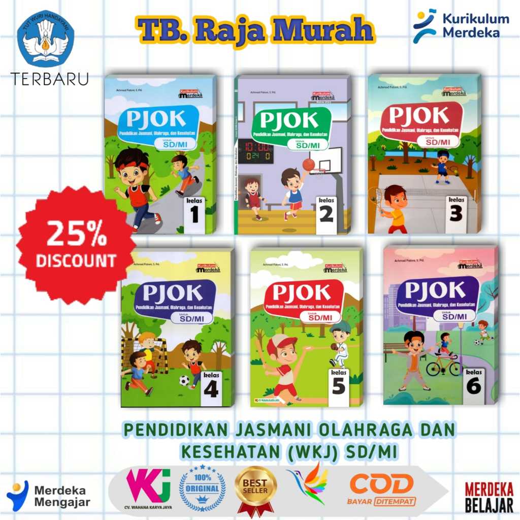Jual BUKU SISWA PJOK KELAS 1, 2, 3, 4, 5, 6 SD/MI KURIKULUM MERDEKA - WAHANA KARYA JAYA (WKJ ...