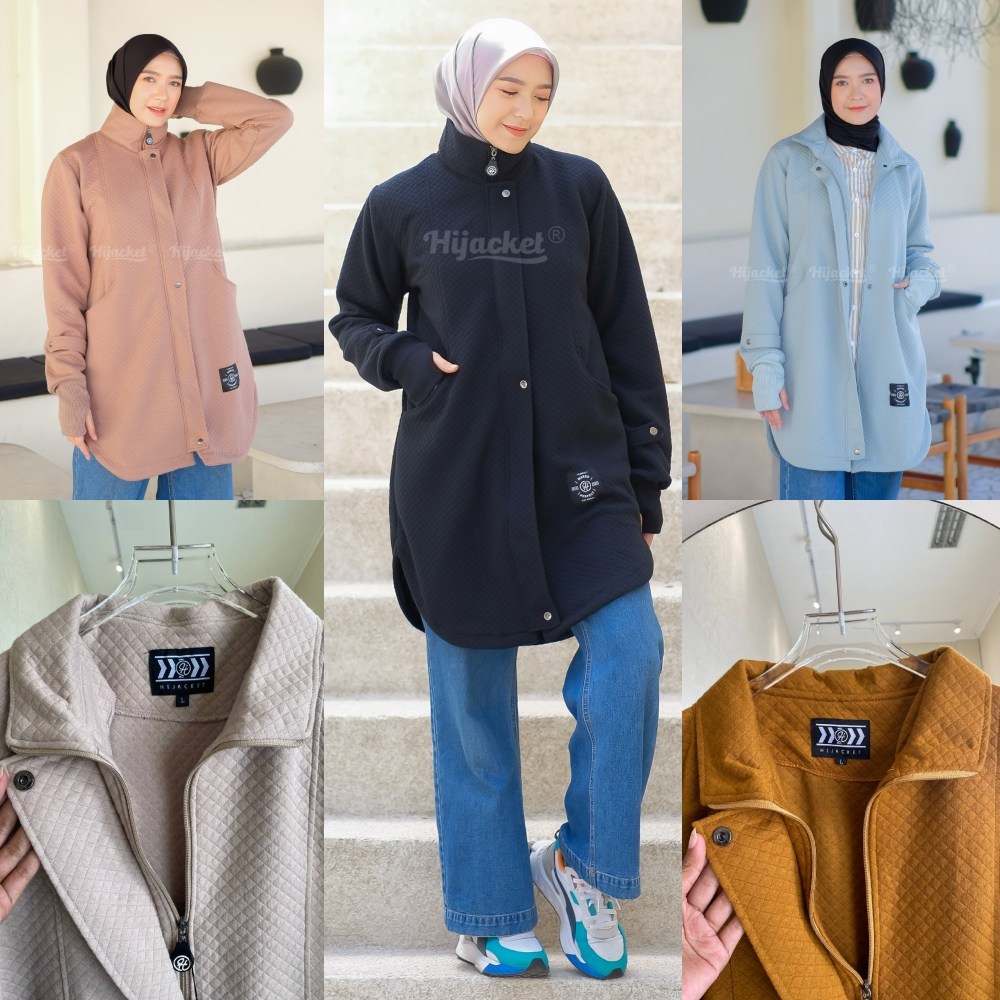 Jual Jacket Jaket Panjang Wanita Cewek Muslimah Hijaber Syari Perempuan ...