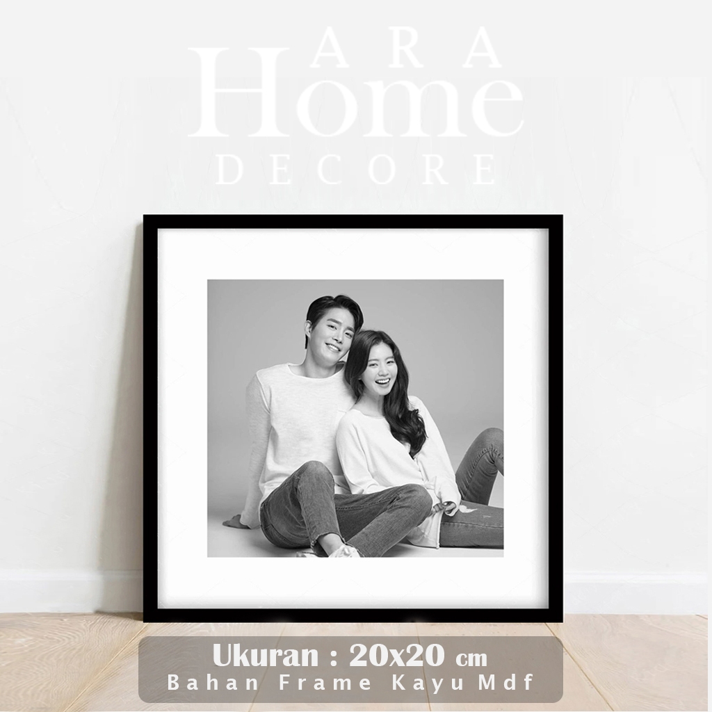 Jual ( Ara Home Decore ) Cetak Foto Model List Hitam + Bingkai Kayu Mdf ...